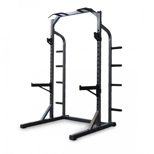 Heavy Duty Half Rack Squat Bench Press Pull Up Station Cage With Weigh ...