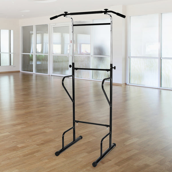 Adjustable Power Tower Dip Bar Pull Up Stand Fitness Station– Sweat Central
