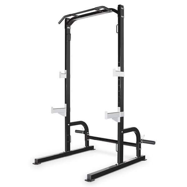 MARCY HALF CAGE SQUAT RACK BENCH PRESS PULL UP STATION WITH WEIGHT STO ...